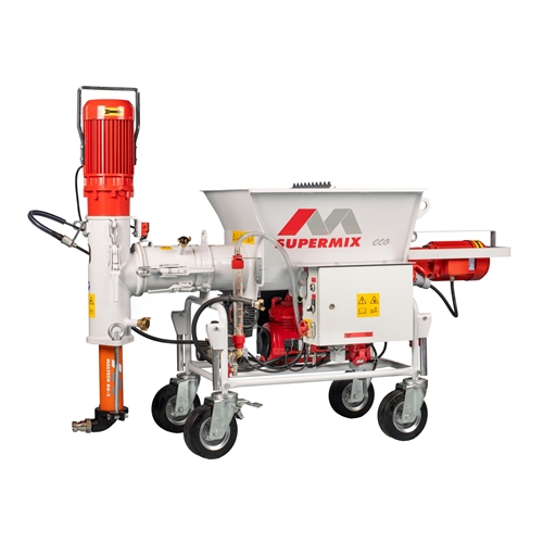 Versatile mixing pump for cement and lime plaster